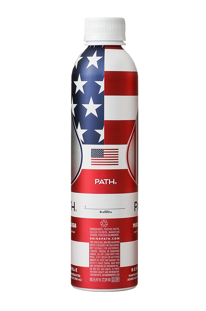 2025 Made in USA Refillable Aluminum Bottled Water - PATH Water
