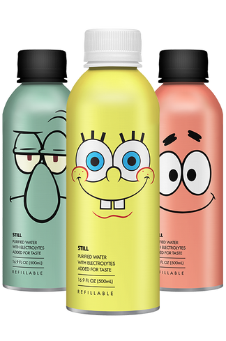 SpongeBob 16.9 oz Limited Edition Aluminum Water Bottles | PATH Water
